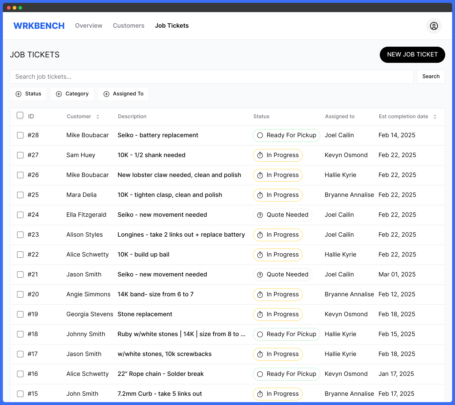 Workbench - Software for repair businesses